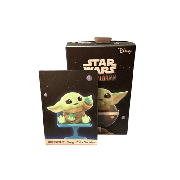 Toys | Disney Star Wars Pop Mart Mandalorian Grogu Eating Cookies ...